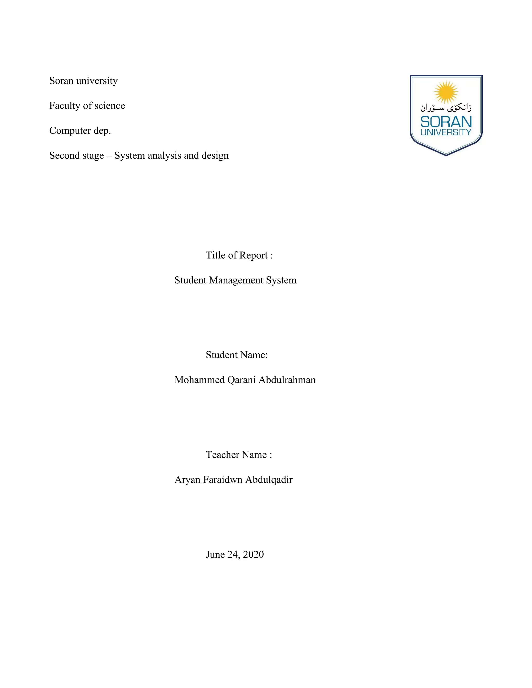 Student Management System | PDF