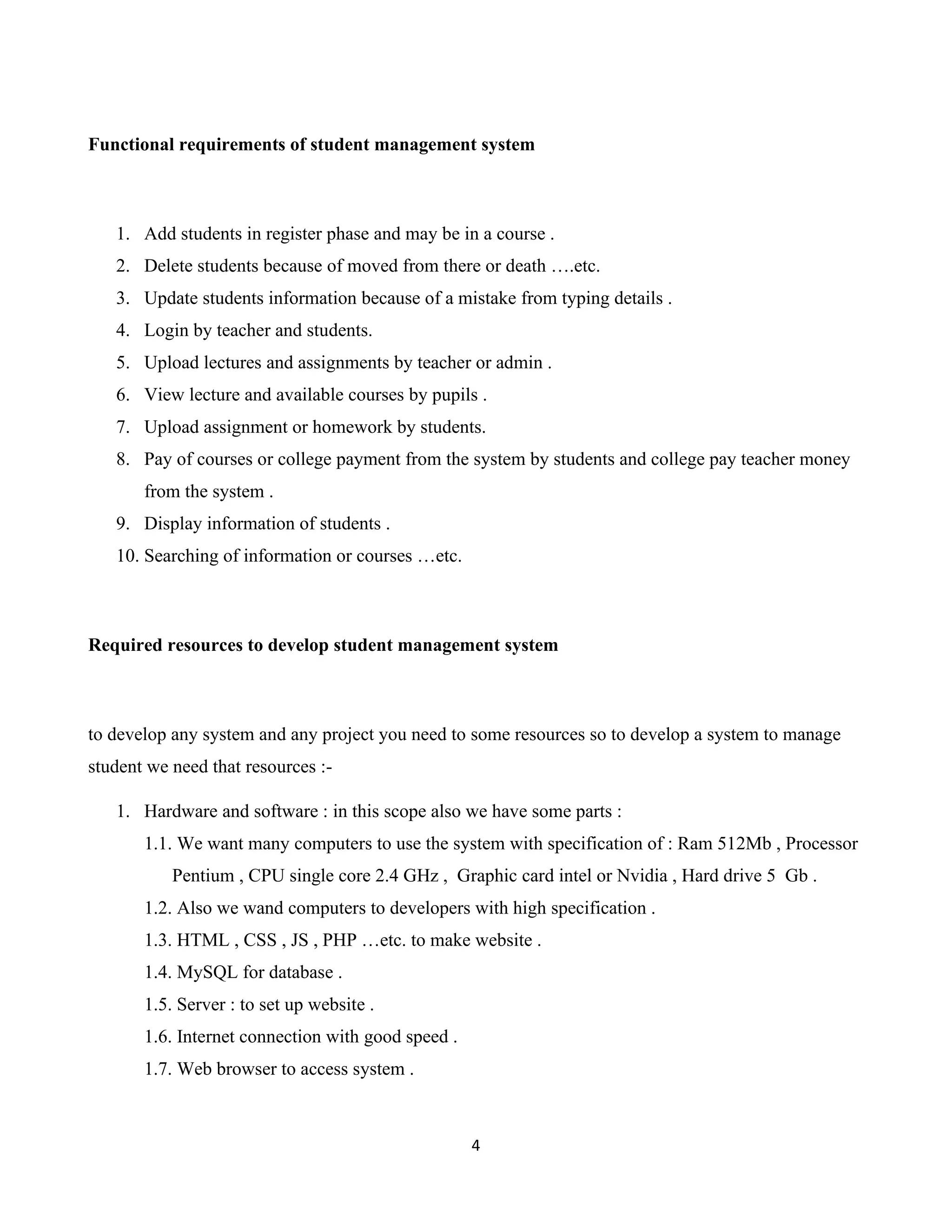 Student Management System | PDF