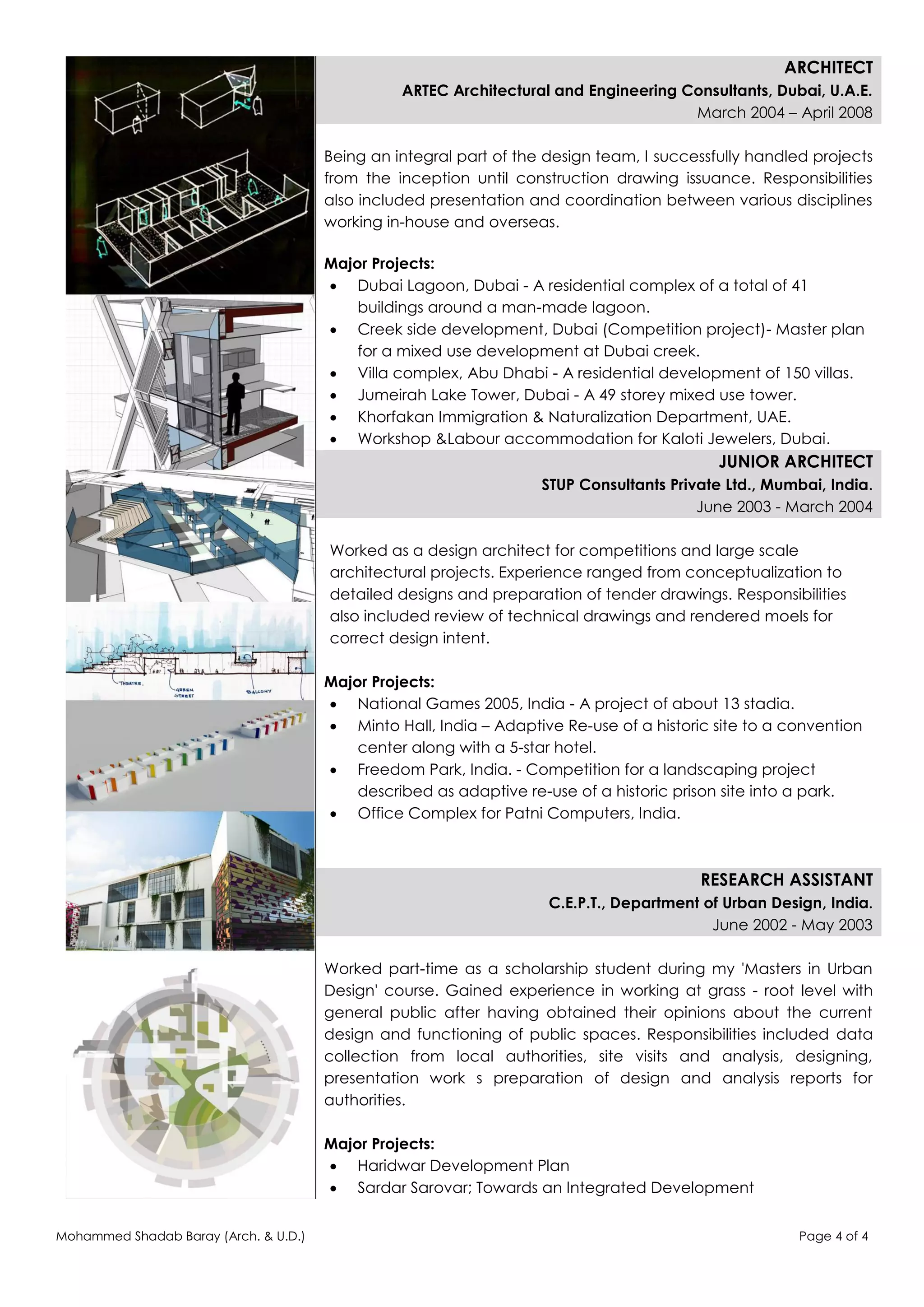 Mohammed shadab cv chief arch | PDF