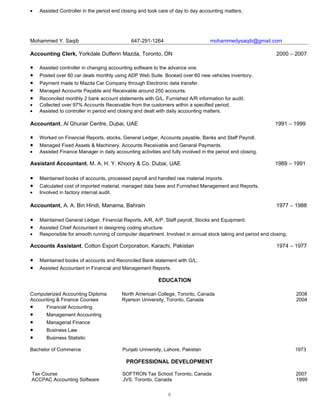 Mohammed Y Saqib Resume | PDF