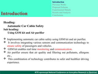 MOHANA. GSM car cabin system using gsm kit.pptx