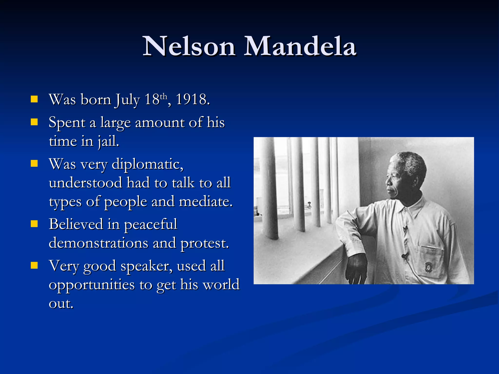Mohandas gandhi and nelson mandela | PPT