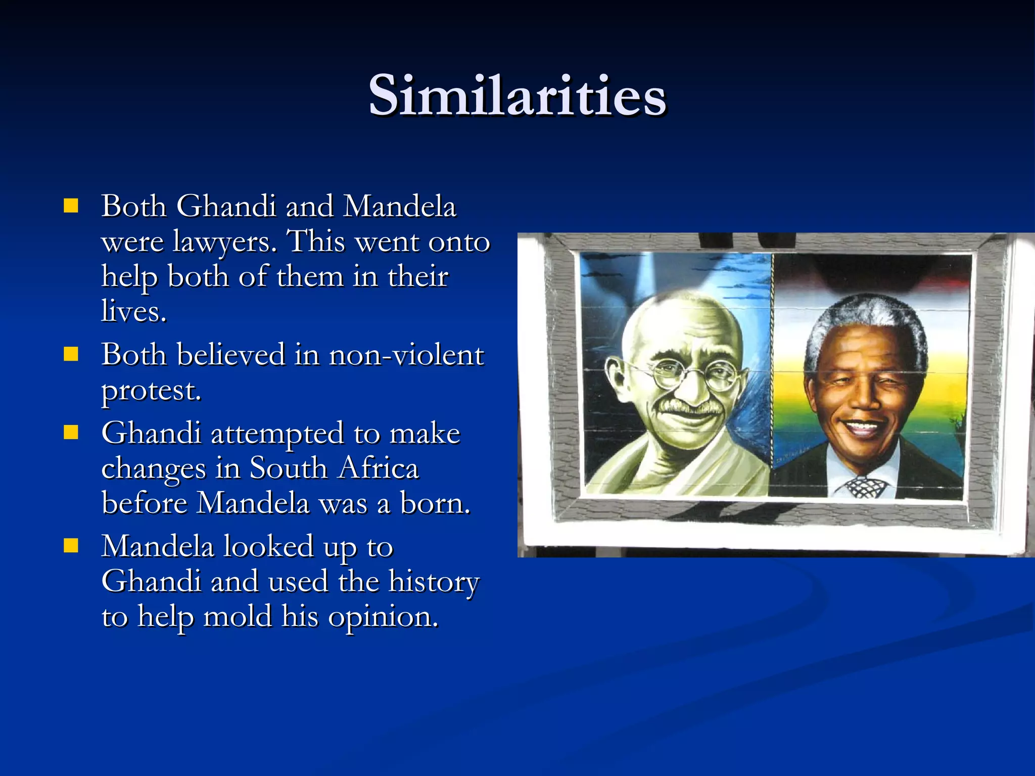 Mohandas gandhi and nelson mandela | PPT