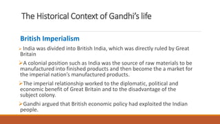 Mohandas Gandhi, Father of Indian Independence.pptx