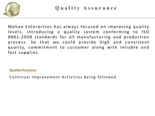Mohan enterprises | PPTX