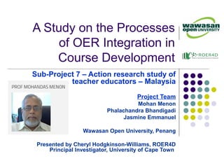 A Study on the Processes of OER Integration in Course Development | PPT