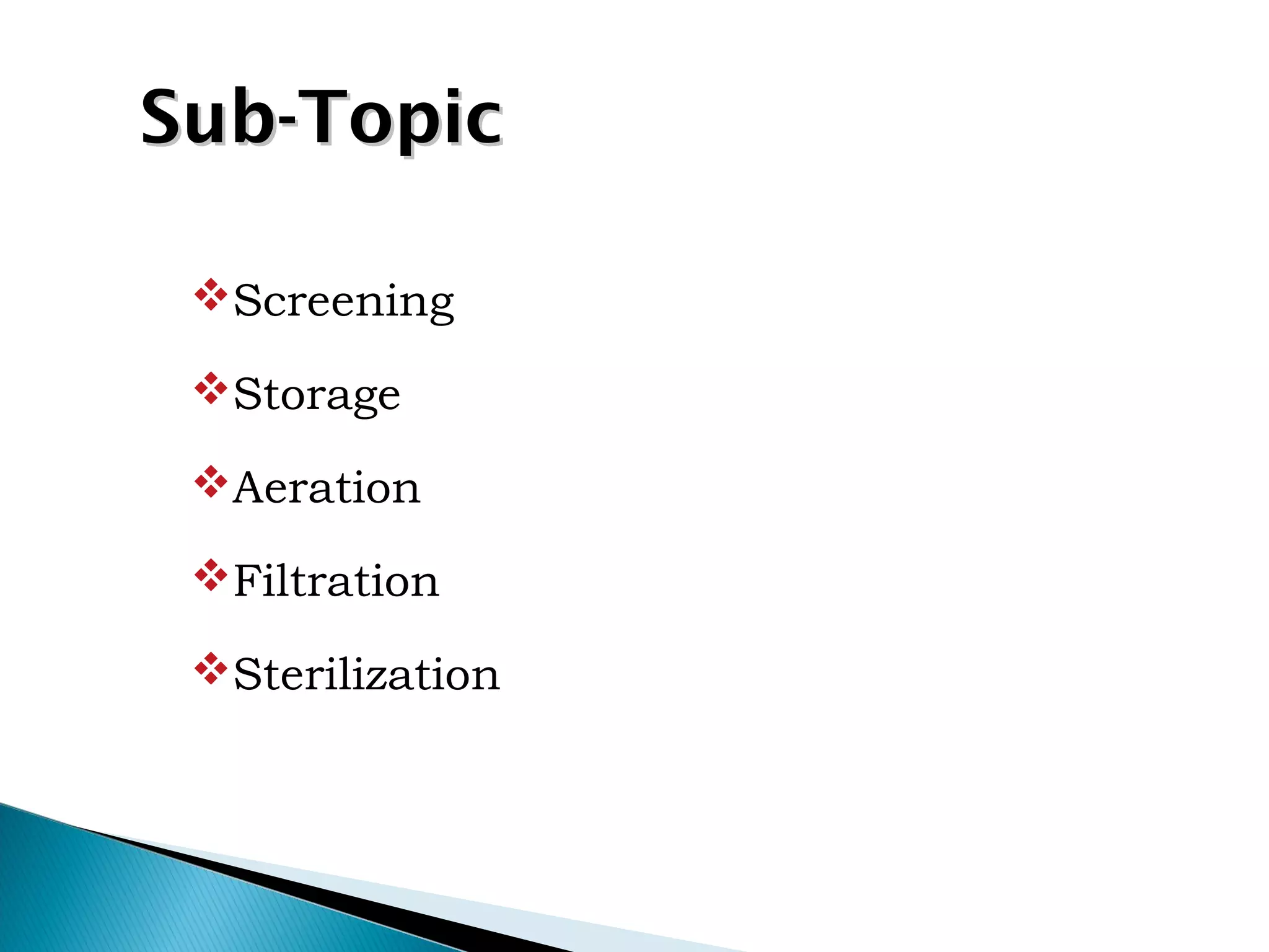 Different stages of purification in water | PPT