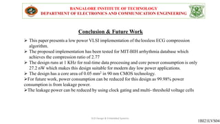 ECG compression in vlsi | PPTX