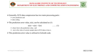 ECG compression in vlsi | PPTX