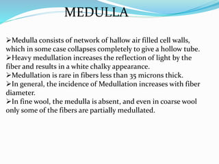 MORPHOLOGY OF WOOL FIBRE | PPTX