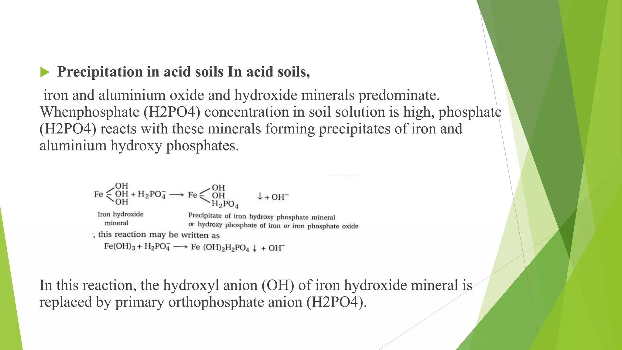 Reactions of Phosphorus in Acid and Alkaline Soil, Factors affecting ...