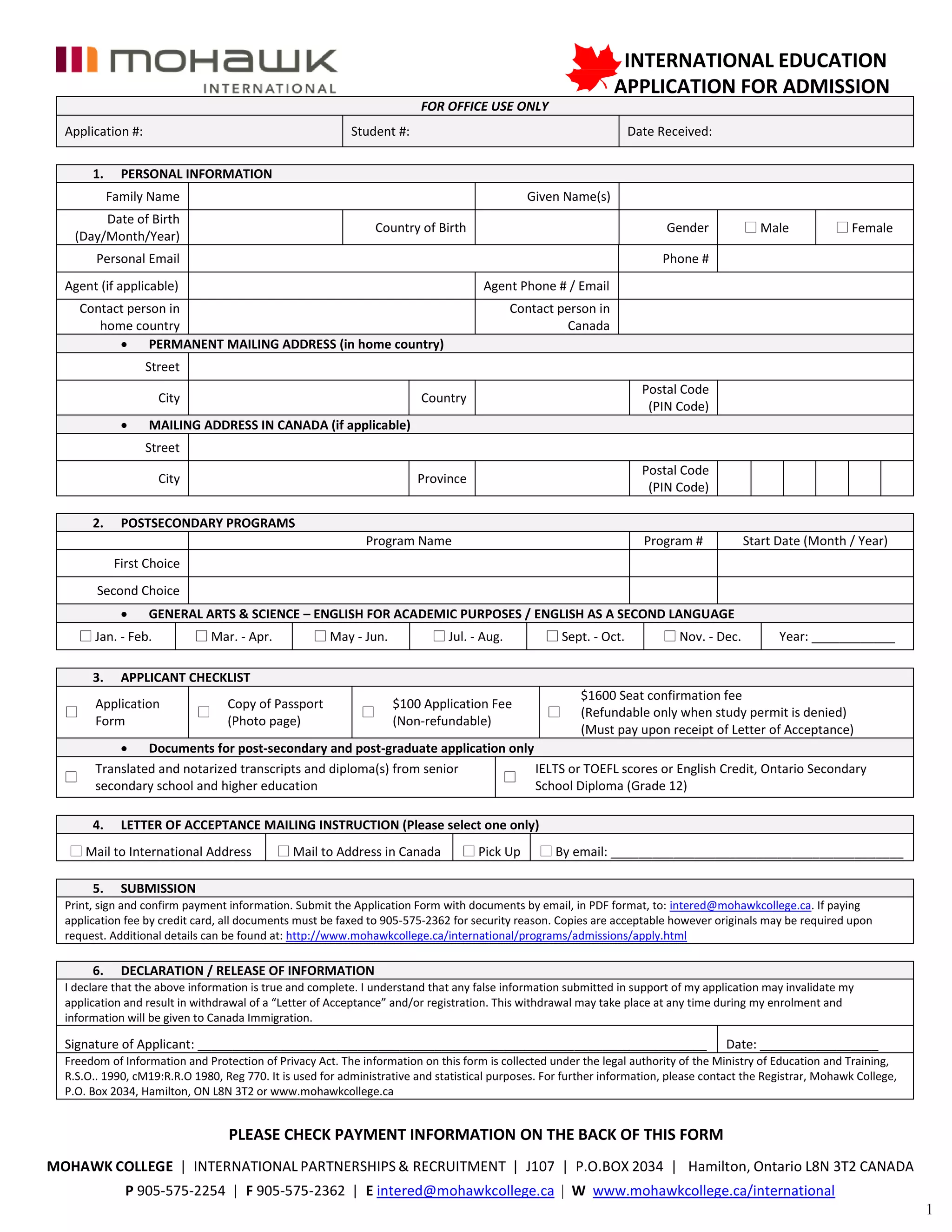 Mohawk college | PDF