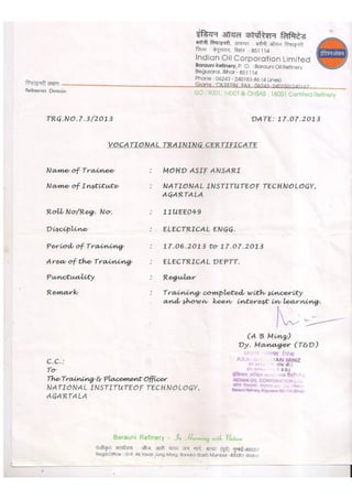 Mohd asif ansari (cv) | PDF