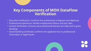 MOH Dataflow for licensing process for nursing students and Doctors | PPT