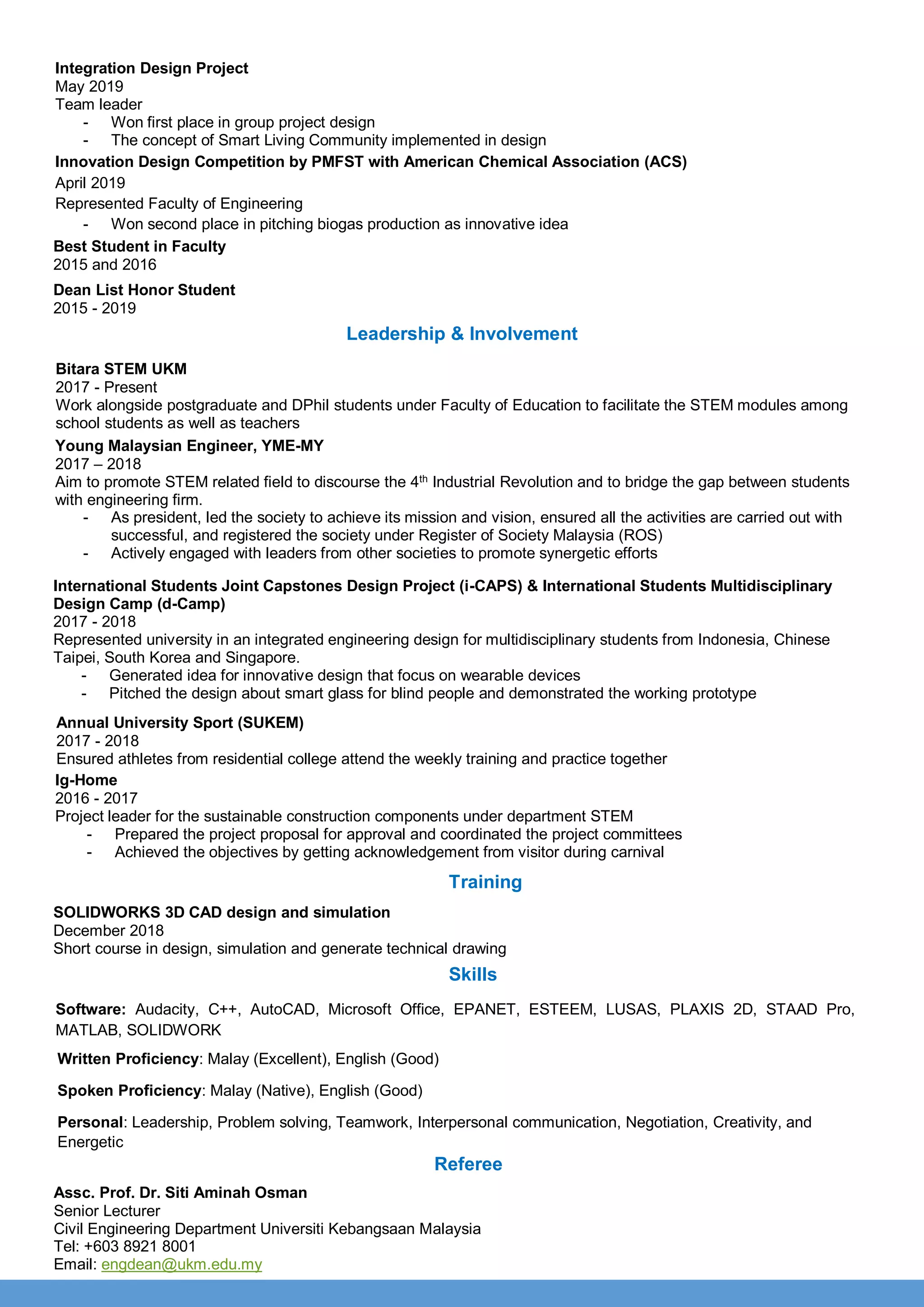 Mohd eizlan bin majuk (resume) | PDF