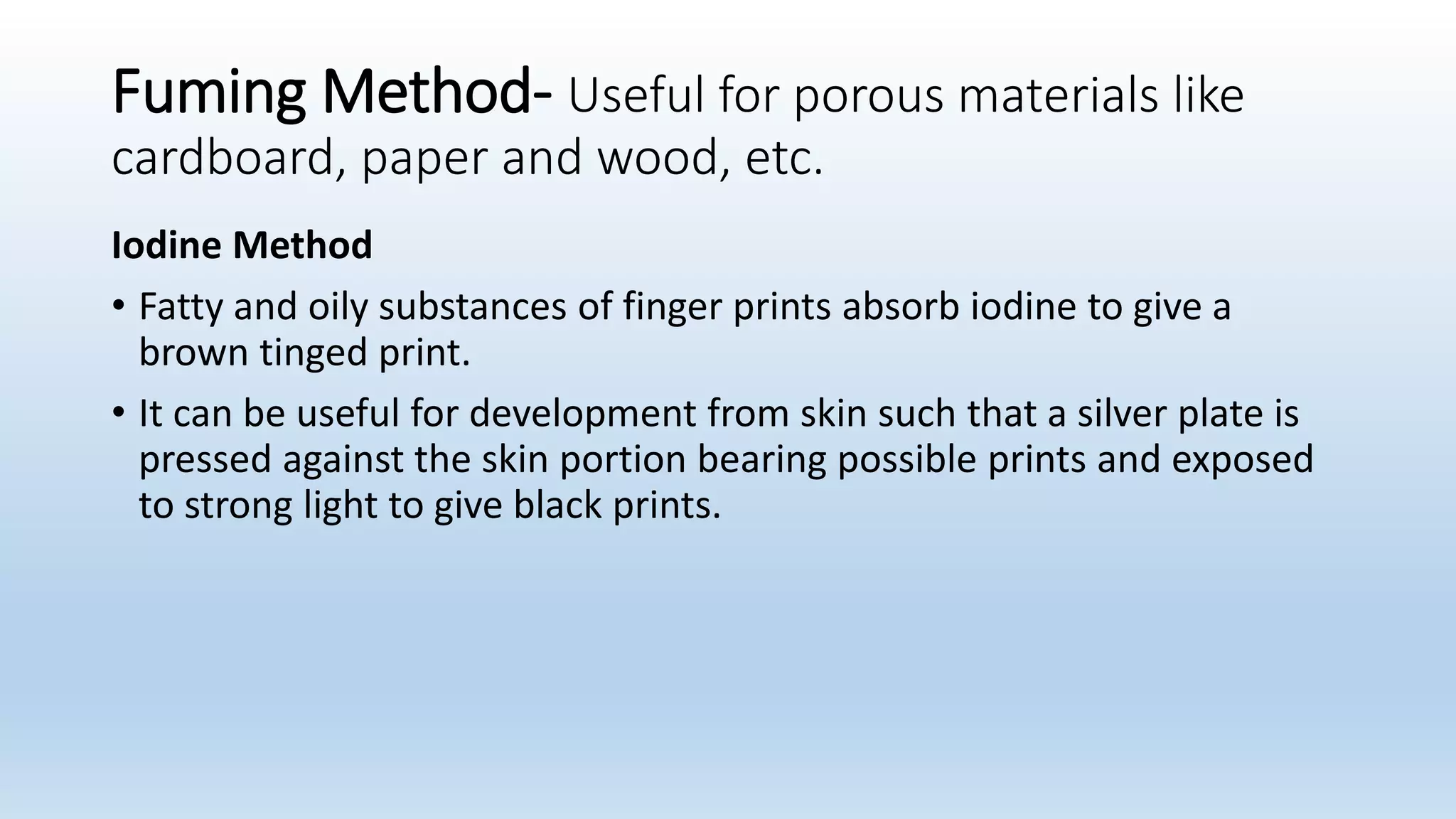 Development of Latent Fingerprints | PPTX