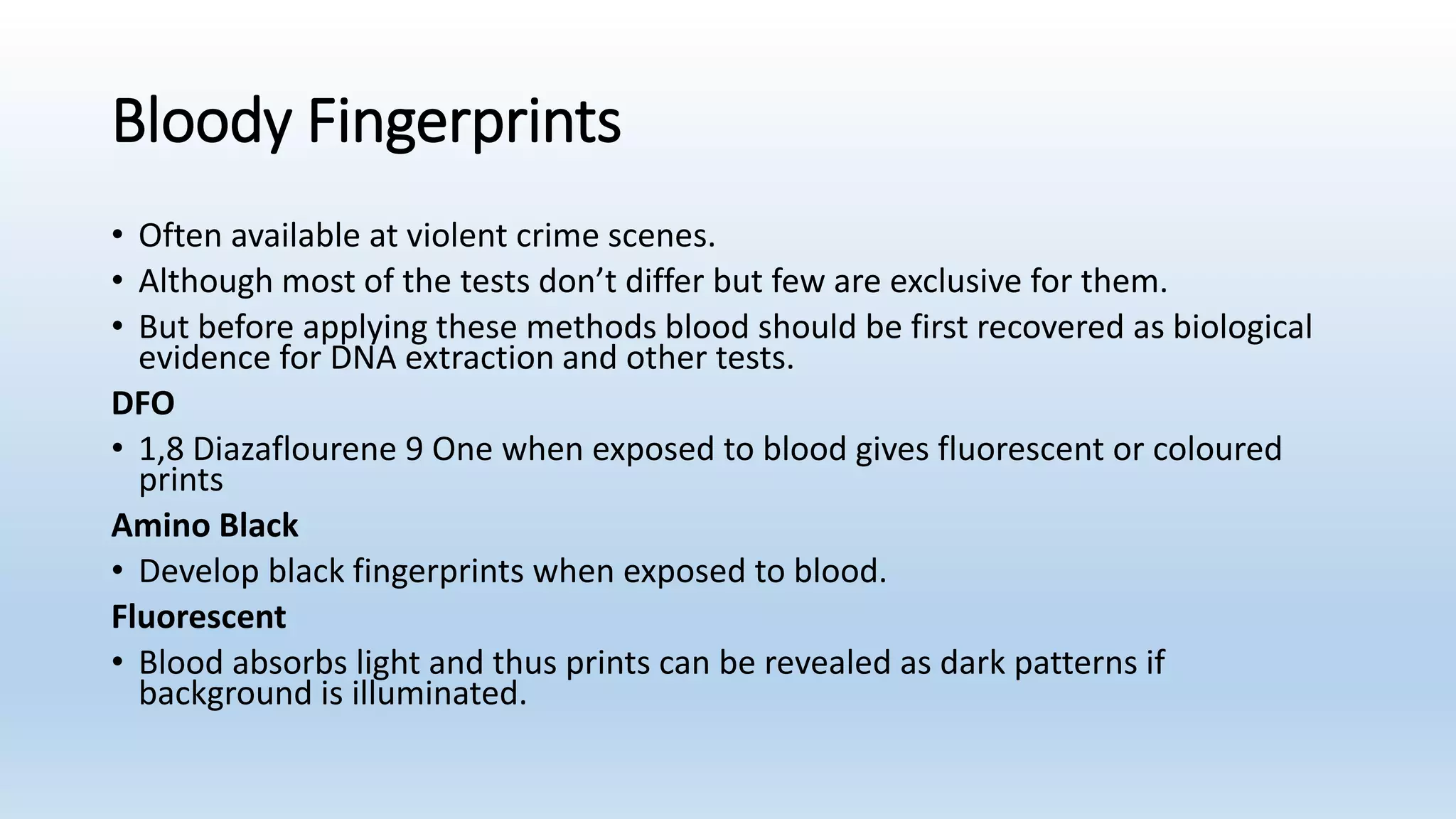 Development of Latent Fingerprints | PPTX