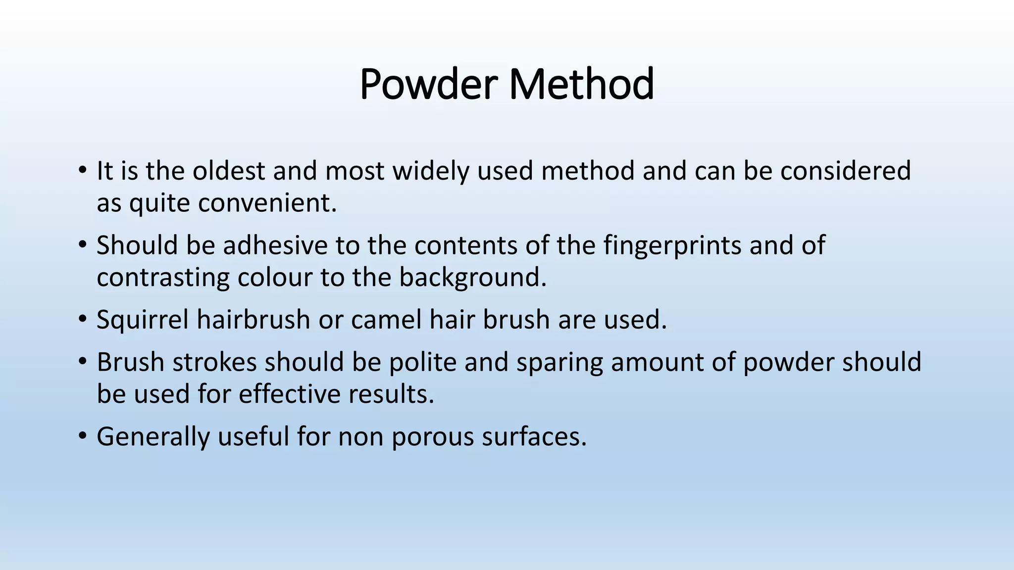 Development of Latent Fingerprints | PPTX