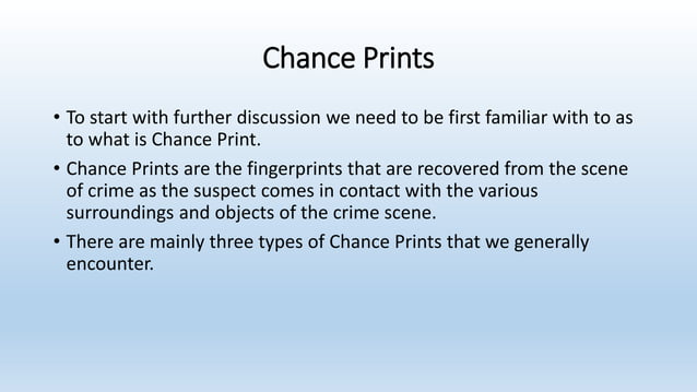 Development of Latent Fingerprints | PPTX | Skin Care | Beauty