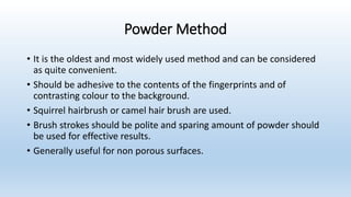Development of Latent Fingerprints | PPTX