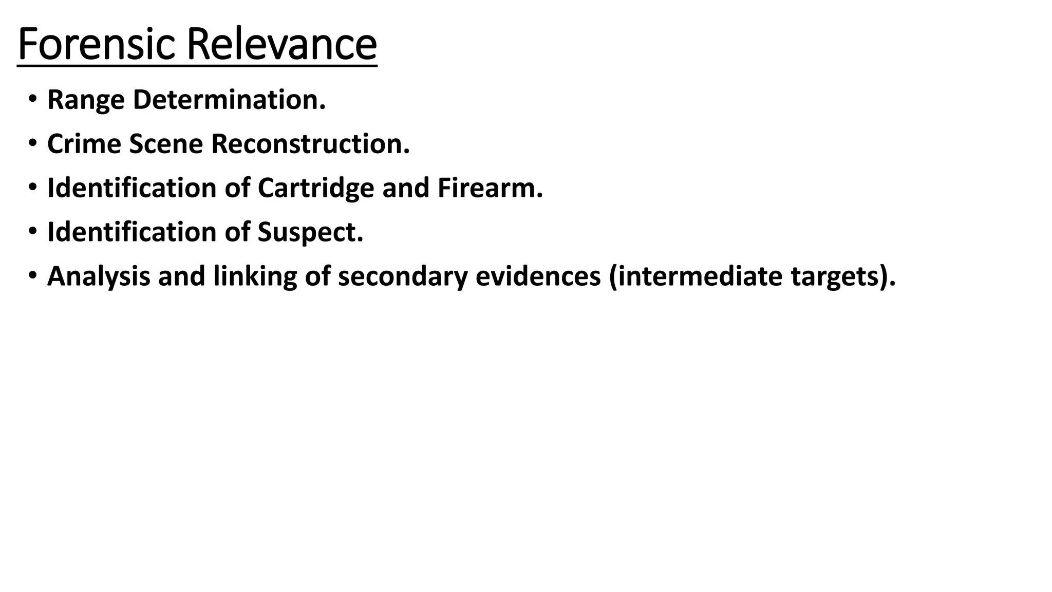 Gun Shot Residue Analysis | PPTX