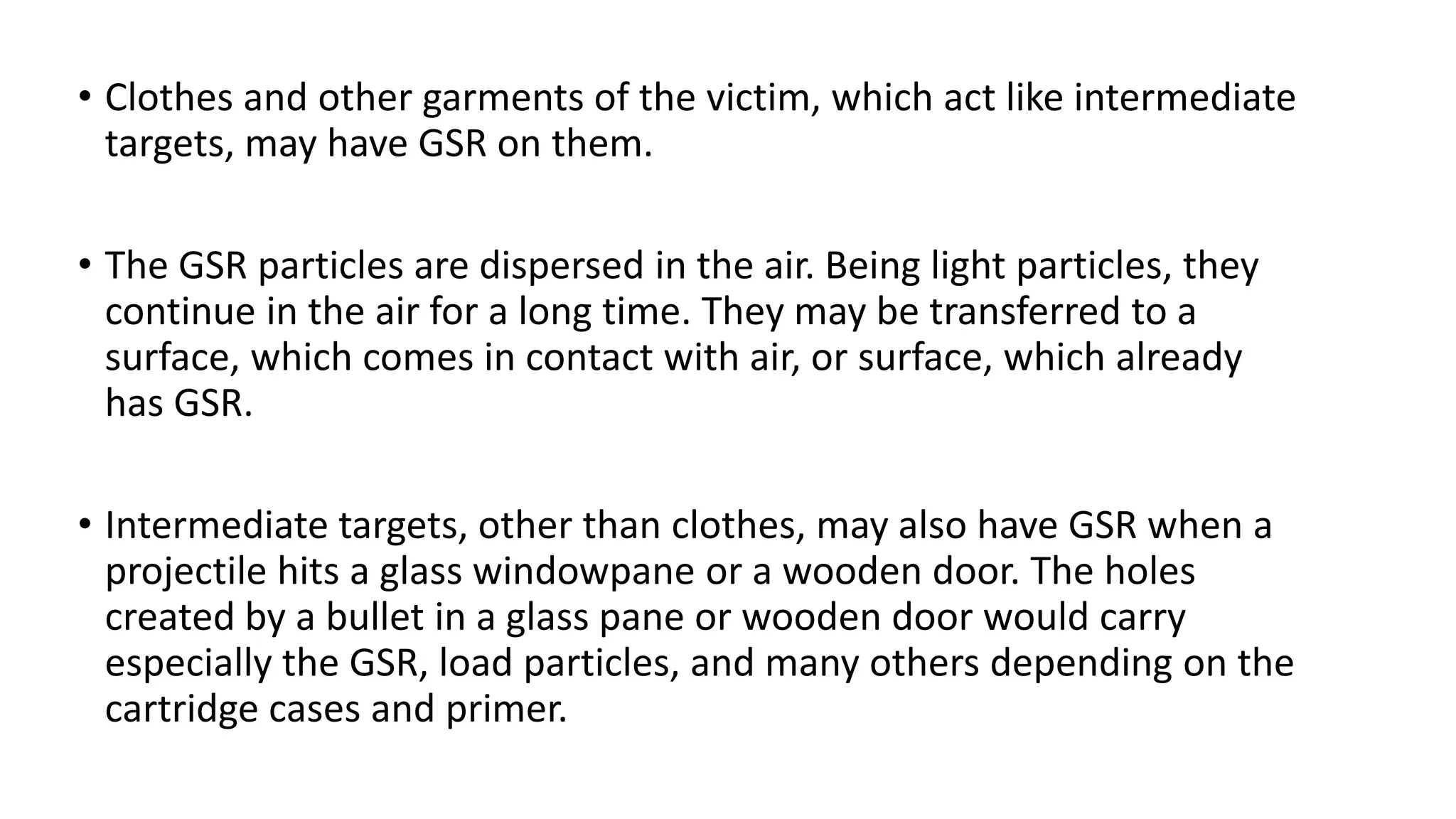 Gun Shot Residue Analysis | PPTX