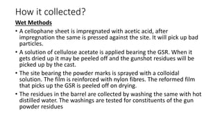 Gun Shot Residue Analysis | PPTX