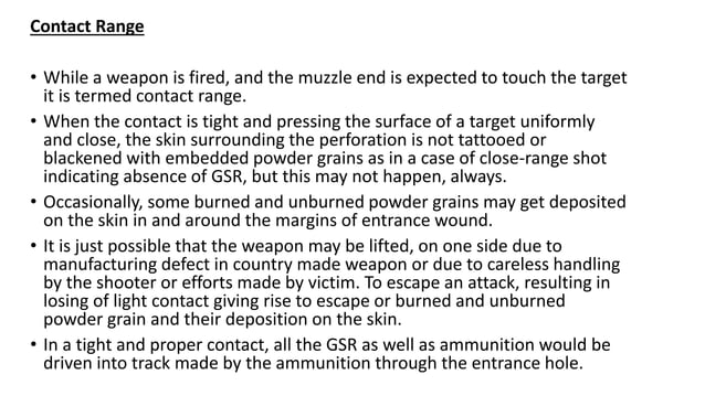 Gun Shot Residue Analysis | PPTX