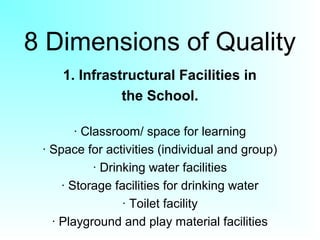 dimensions of quality in education institution | PPT