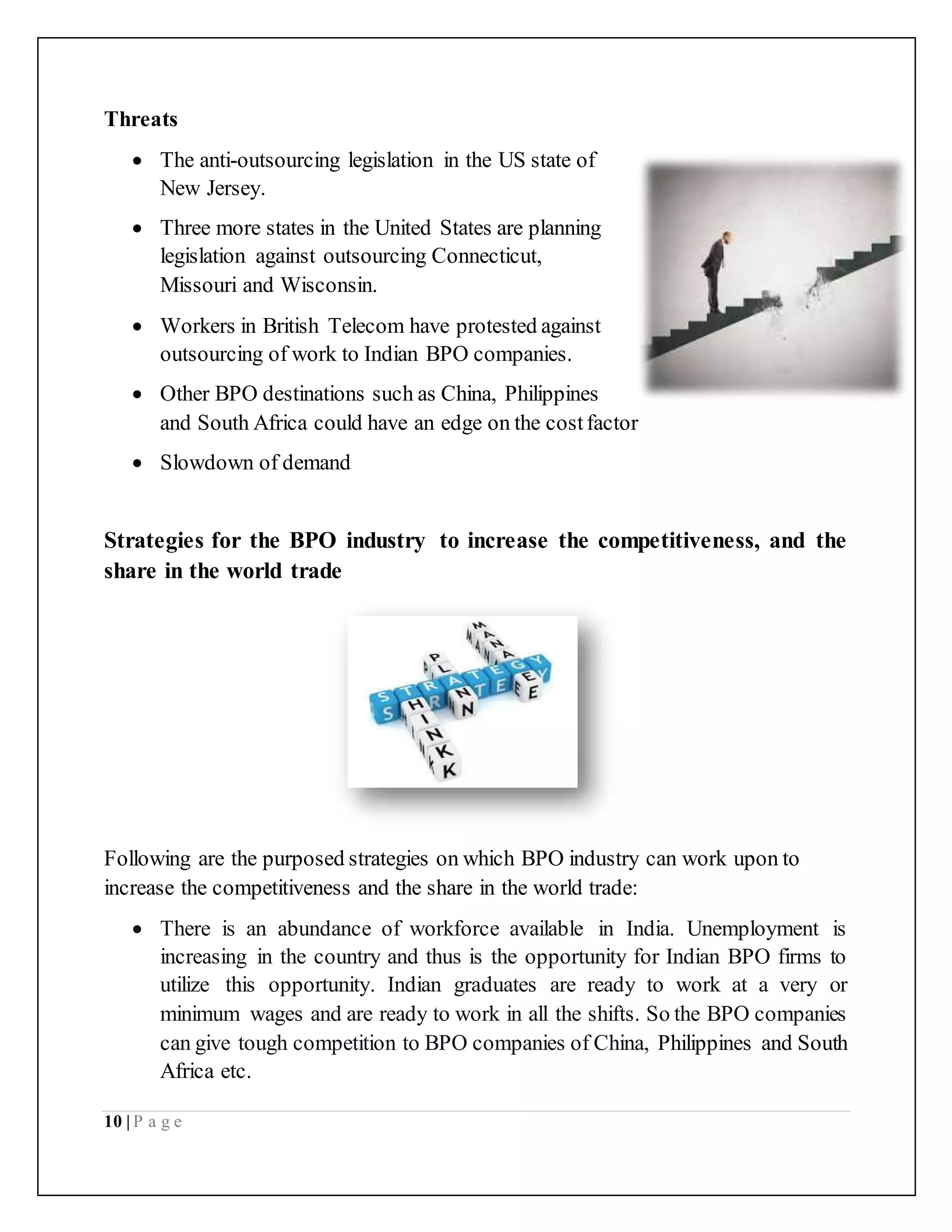 SWOT Analysis of BPO/KPO and ITES Industry | DOCX