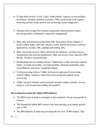 SWOT Analysis of BPO/KPO and ITES Industry | DOCX