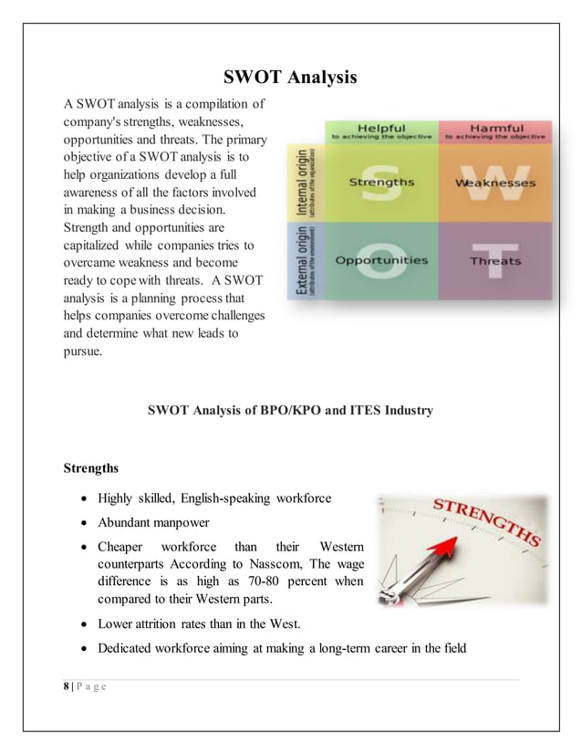 SWOT Analysis of BPO/KPO and ITES Industry | DOCX