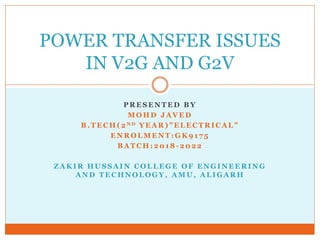 V2G and G2V power transfer issues | PPTX