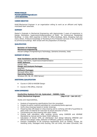 HVAC SITE ENGINEER | DOC