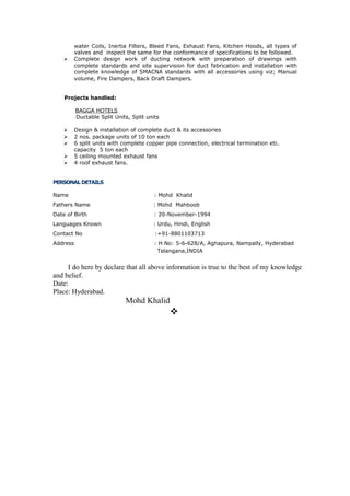 HVAC SITE ENGINEER | DOC