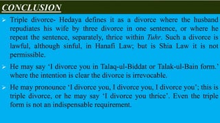 Mohd Nazim, triple Talaq, muslim Law | PPTX | Divorce | Family and Relationships