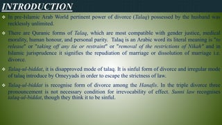 Mohd Nazim, triple Talaq, muslim Law | PPTX | Divorce | Family and Relationships
