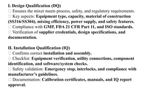 Qualification of manufacturing equipment & analytical instruments | PPTX