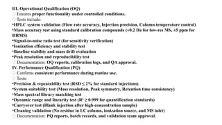 Qualification of manufacturing equipment & analytical instruments | PPTX