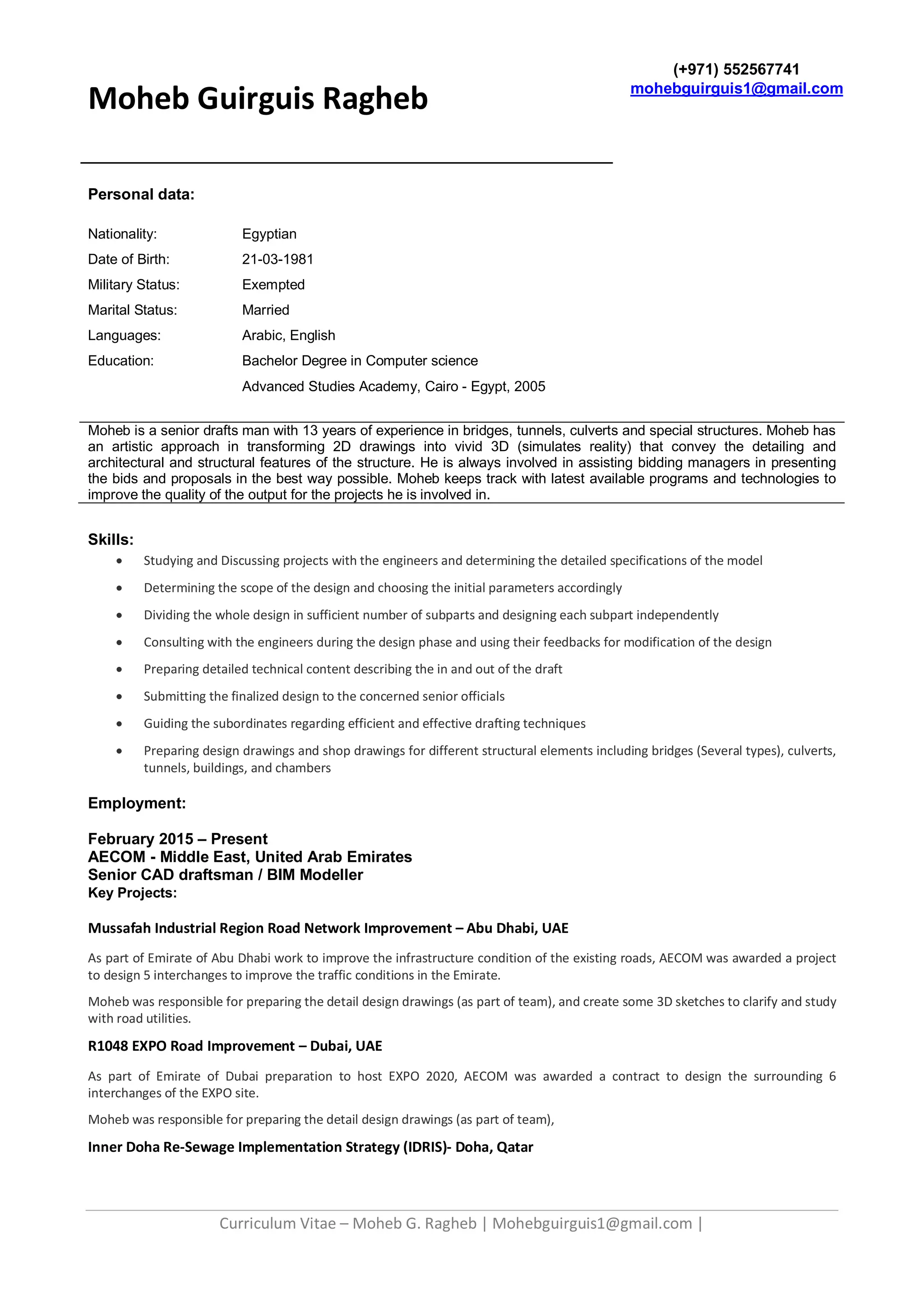 CAD/BIM Modeler | PDF