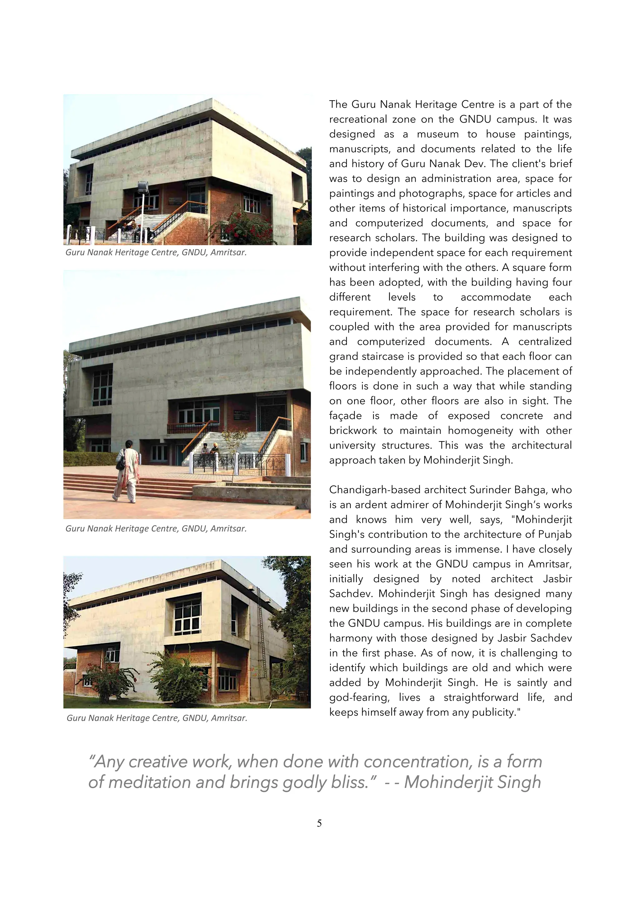 Mohinderjit Singh - A Versatile Architect Sculptor Painter & Punjabi ...