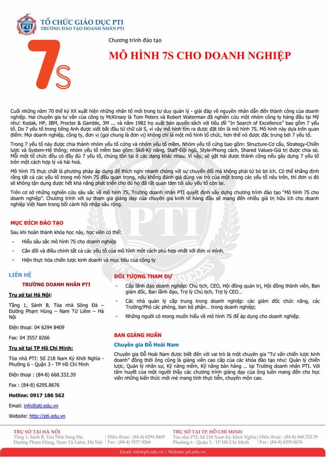 Mô hình 7S cho doanh nghiệp | PDF