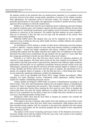 University dropout. Causes and solution- Camelia | PDF