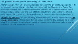 Andrew Marvell | PPTX