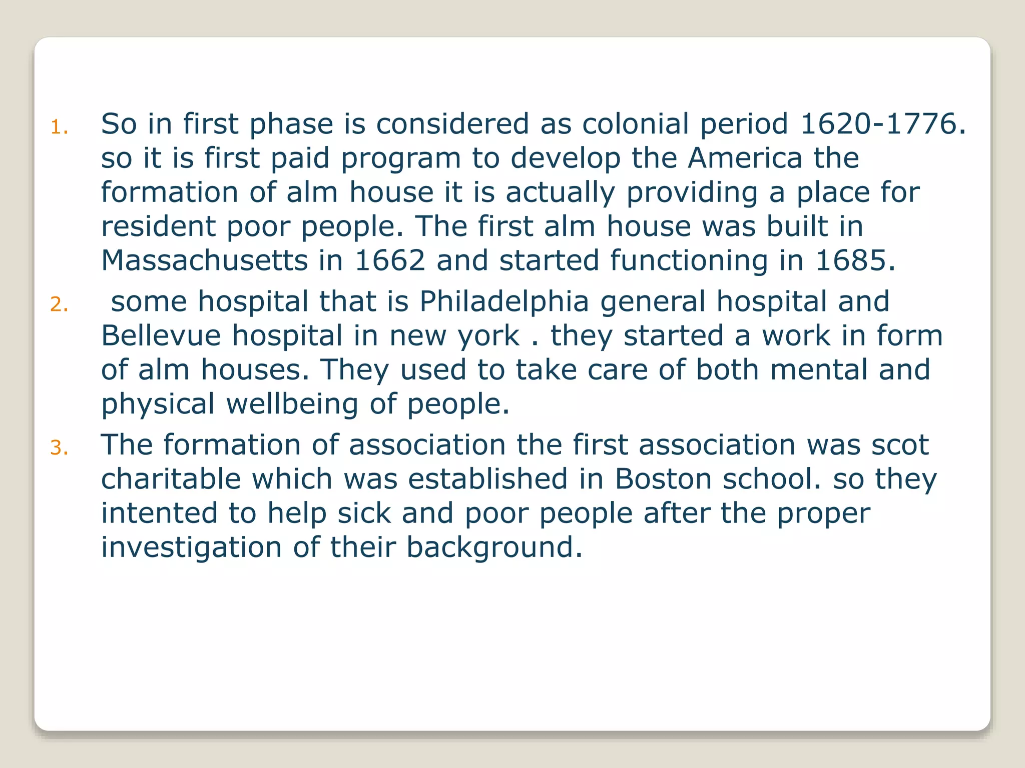 historical development of social work in usa | PPT