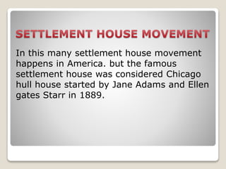 historical development of social work in usa | PPT