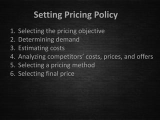Pricing Policies and Strategies | PPTX