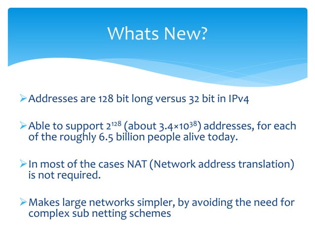 IPv6 - The Next next generation protocol | PPTX