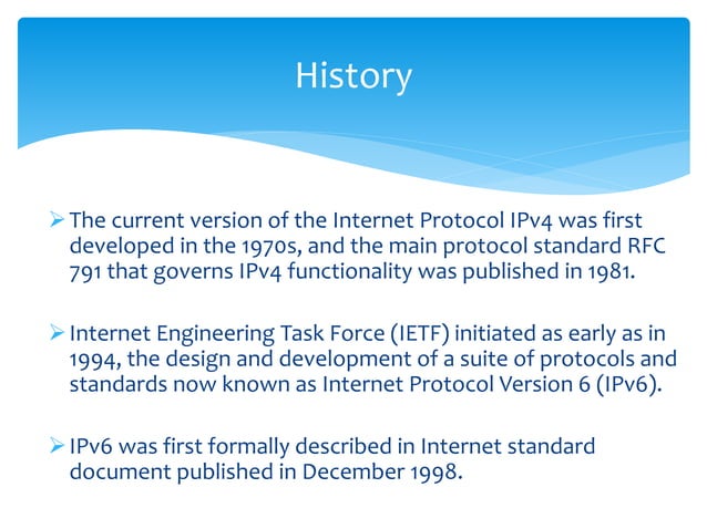 IPv6 - The Next next generation protocol | PPTX