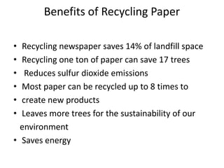 RECYCLINGOF PAPER | PPTX